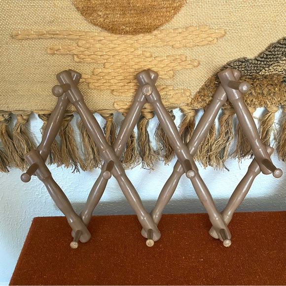 Vintage | Accents | Vintage Mcm Painted Large Wood Peg Shelf Accordion ...